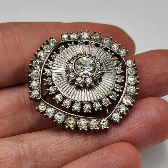 Unbranded | Jewelry | Vintage 93s Art Deco Round Brooch Pin 925 ...